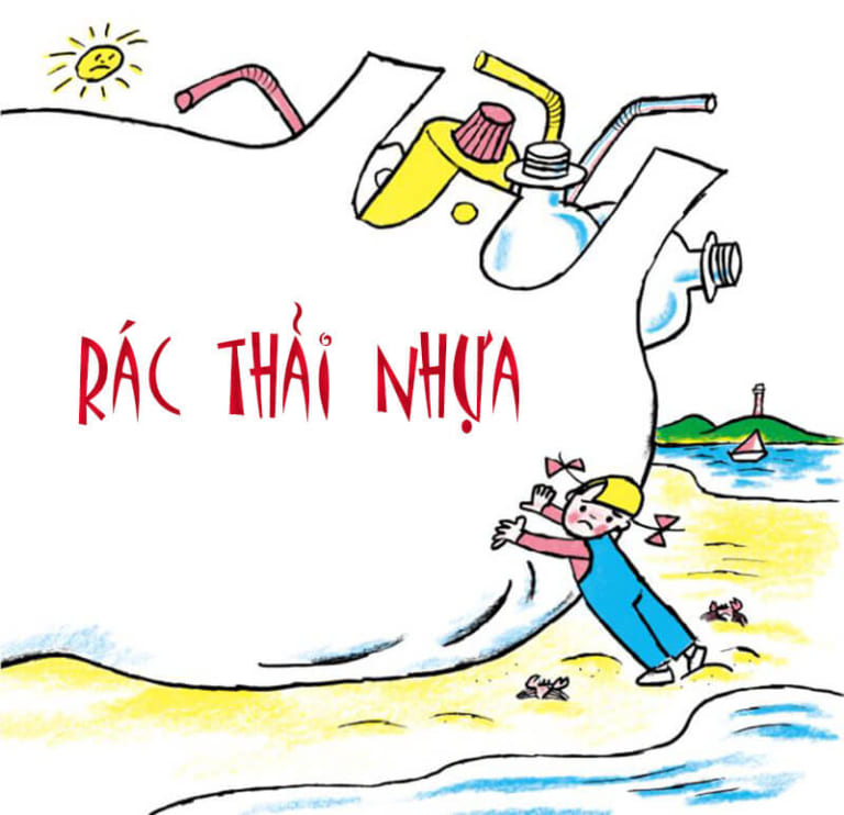 Tổng hợp tranh vẽ rác thải nhựa theo chủ đề