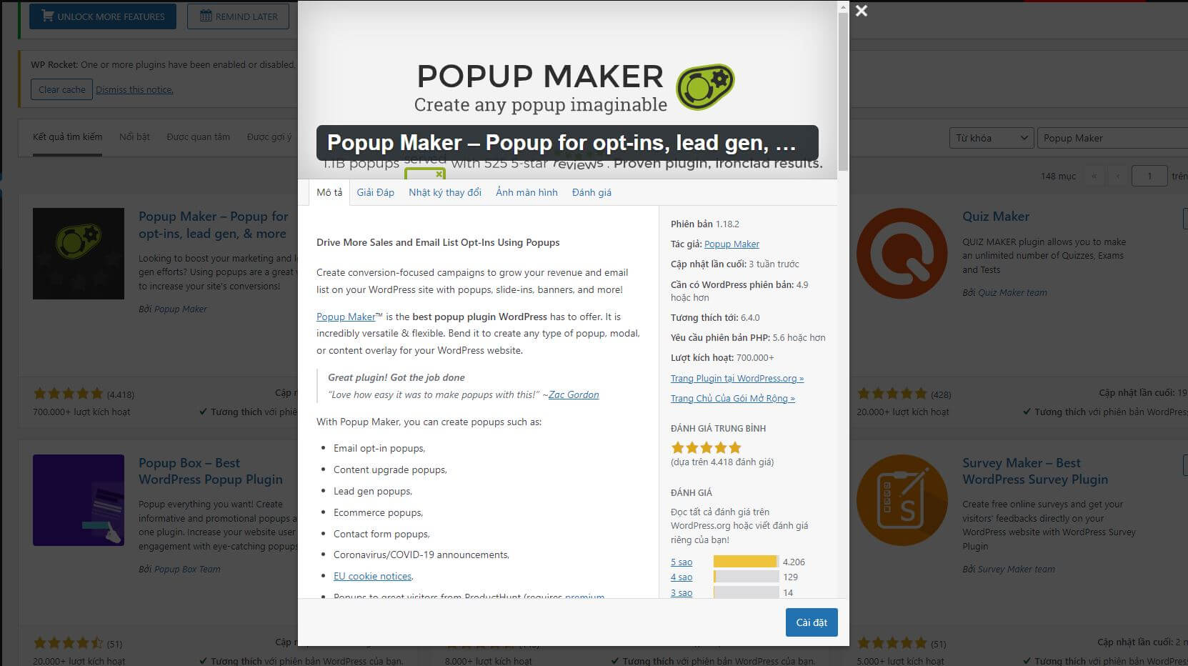 Hướng dẫn cài đặt plugin Popup Maker cho Wordpress 2024